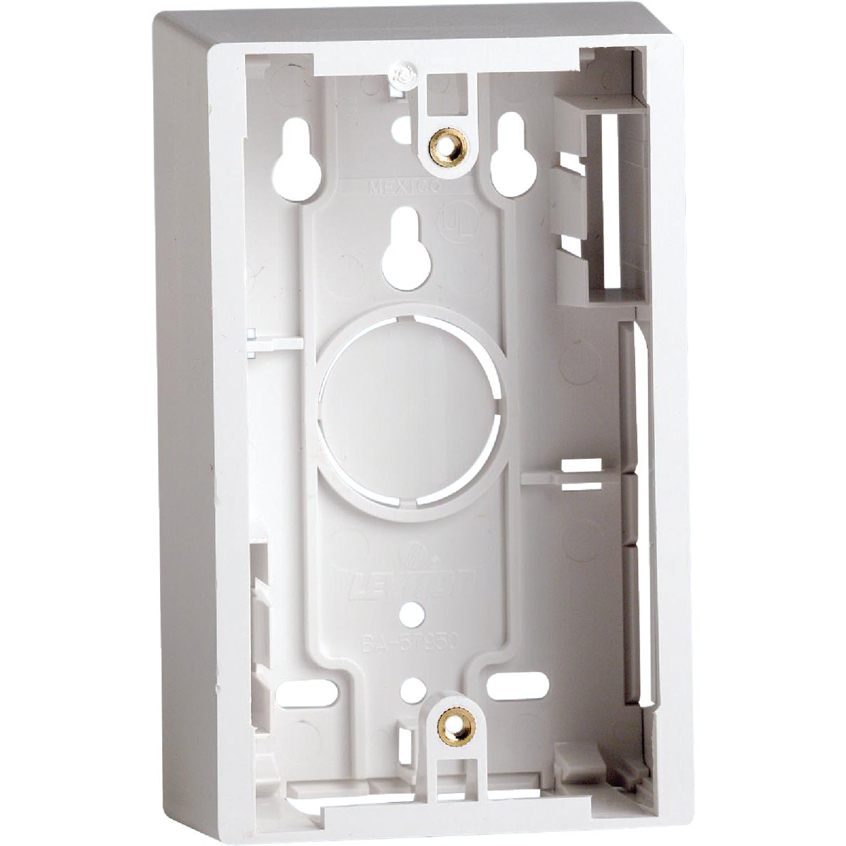 White 1.89-inch Shallow Wiring Box For Single Gang Communications ...