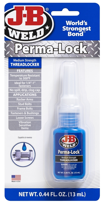 J-B Weld Perma-lock 0.44 Oz. Blue Medium Strength Threadlocker - Model ...