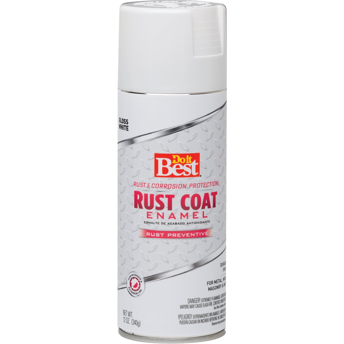 Rust Coat Enamel Gloss White 12 Oz. Anti-rust Spray Paint - Durable ...