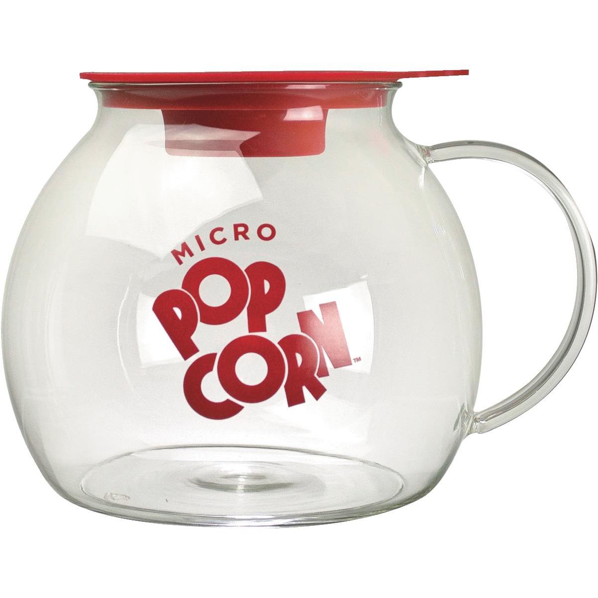 Micro-pop 3 Quart Glass Popcorn Popper With Silicone Lid And Protective ...
