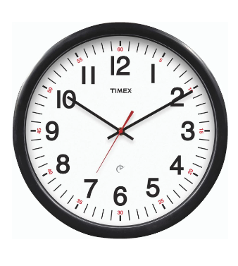 HARDWARE INTER Acu-Rite 14-1/2" Set & Forget Timex Office Wall Clock ...