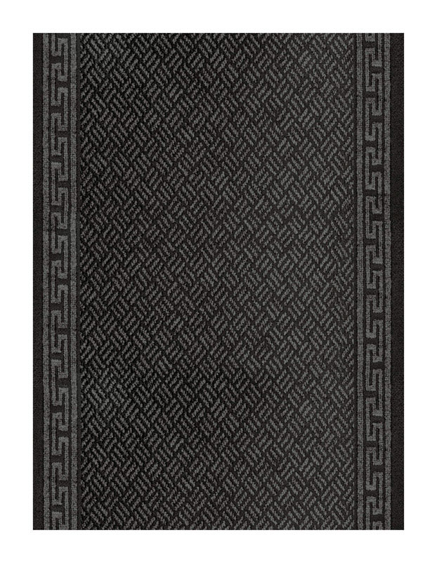 HARDWARE INTER Multy Home Greek Key 26 In. x 60 Ft. Gray Carpet Runner ...