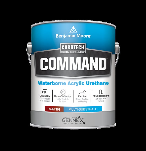 BENJAMIN MOORE COROTECH COMMAND WB SATIN 4X | Celebration Hardware