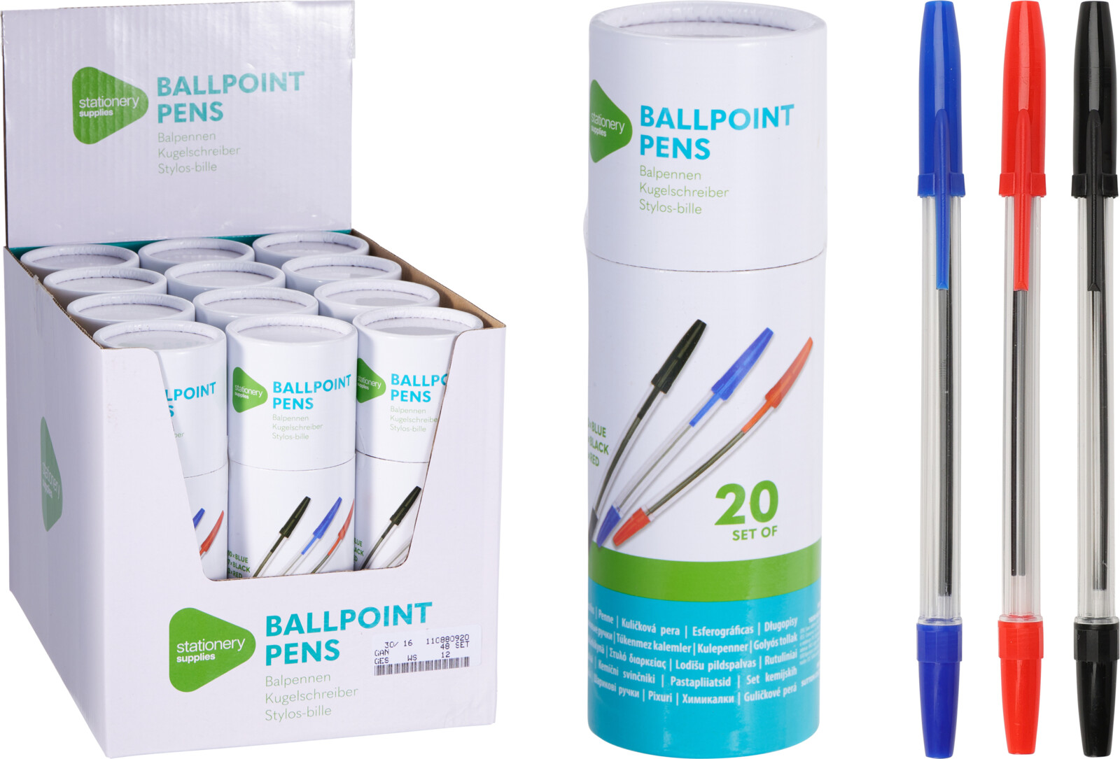 Ballpoint Pens Set - 20 Pieces | Do it Best Barbados