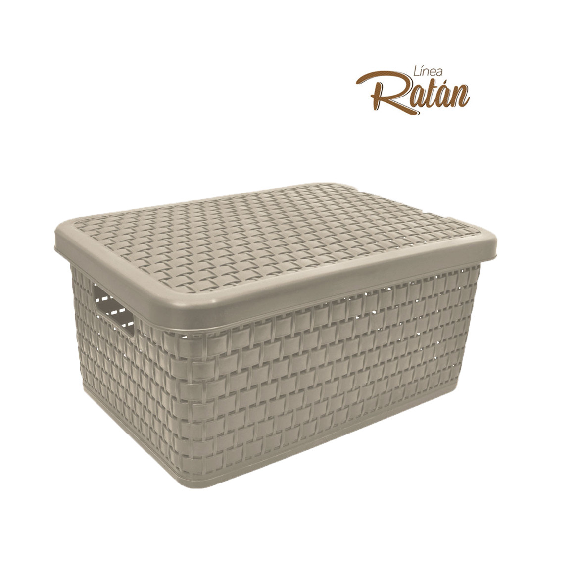 DIRECT CONCEPT GROUP RATTAN - CHIC SMALL - BASKET WITH LID - BROWN ...