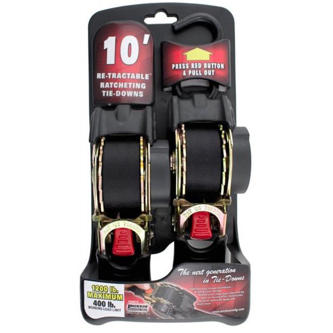 Erickson 1 In. x 10 Ft. 400 Lb. Retractable Ratchet Strap (2-Pack) | Do ...