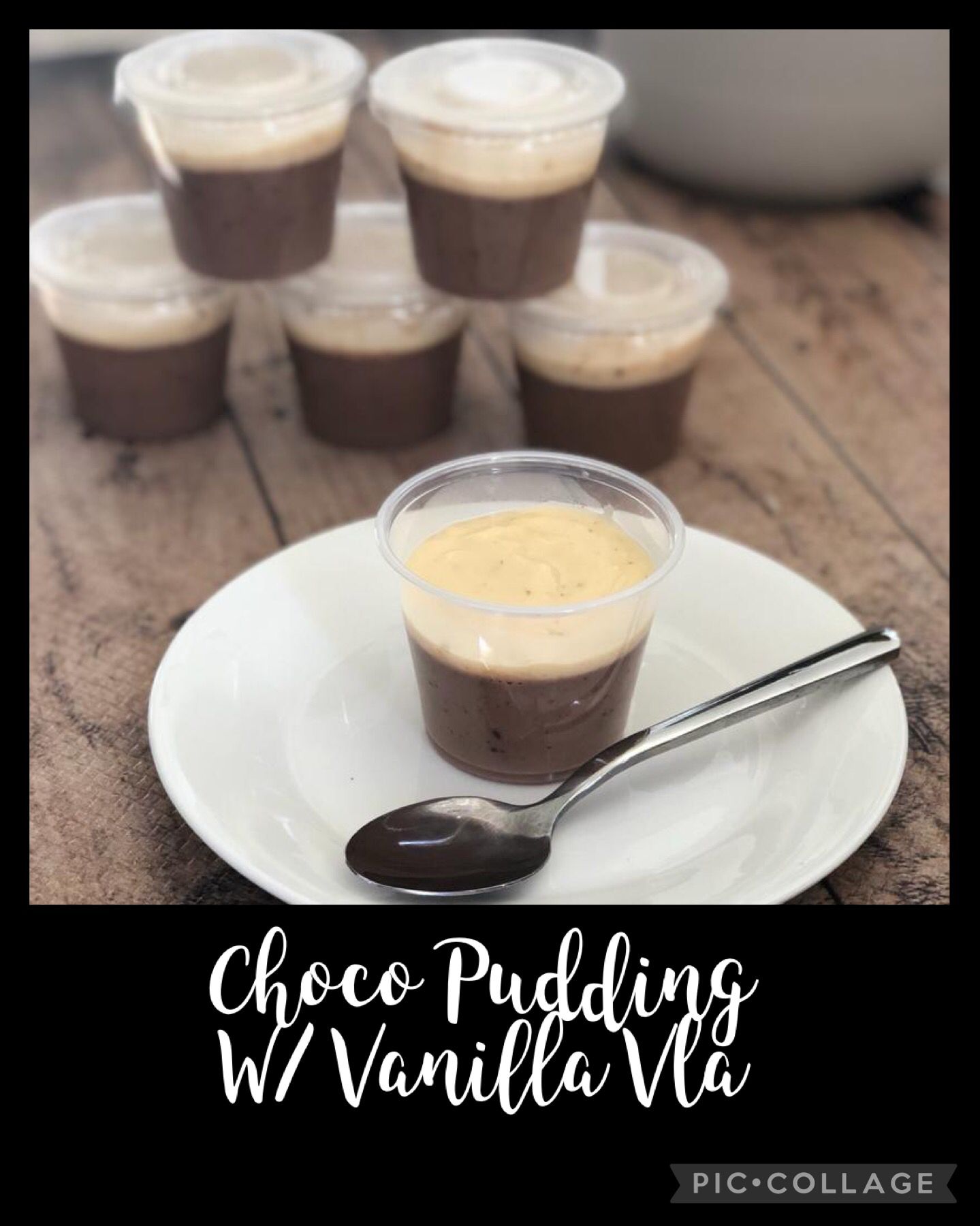 Choco Pudding with Vanilla Vla