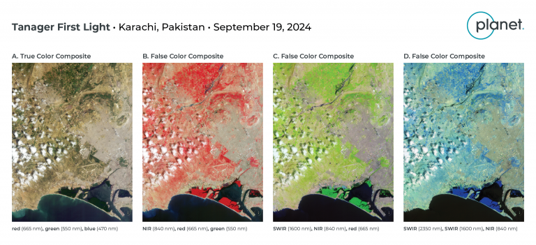 First Light Images from Tanager-1 Hyperspectral Satellite