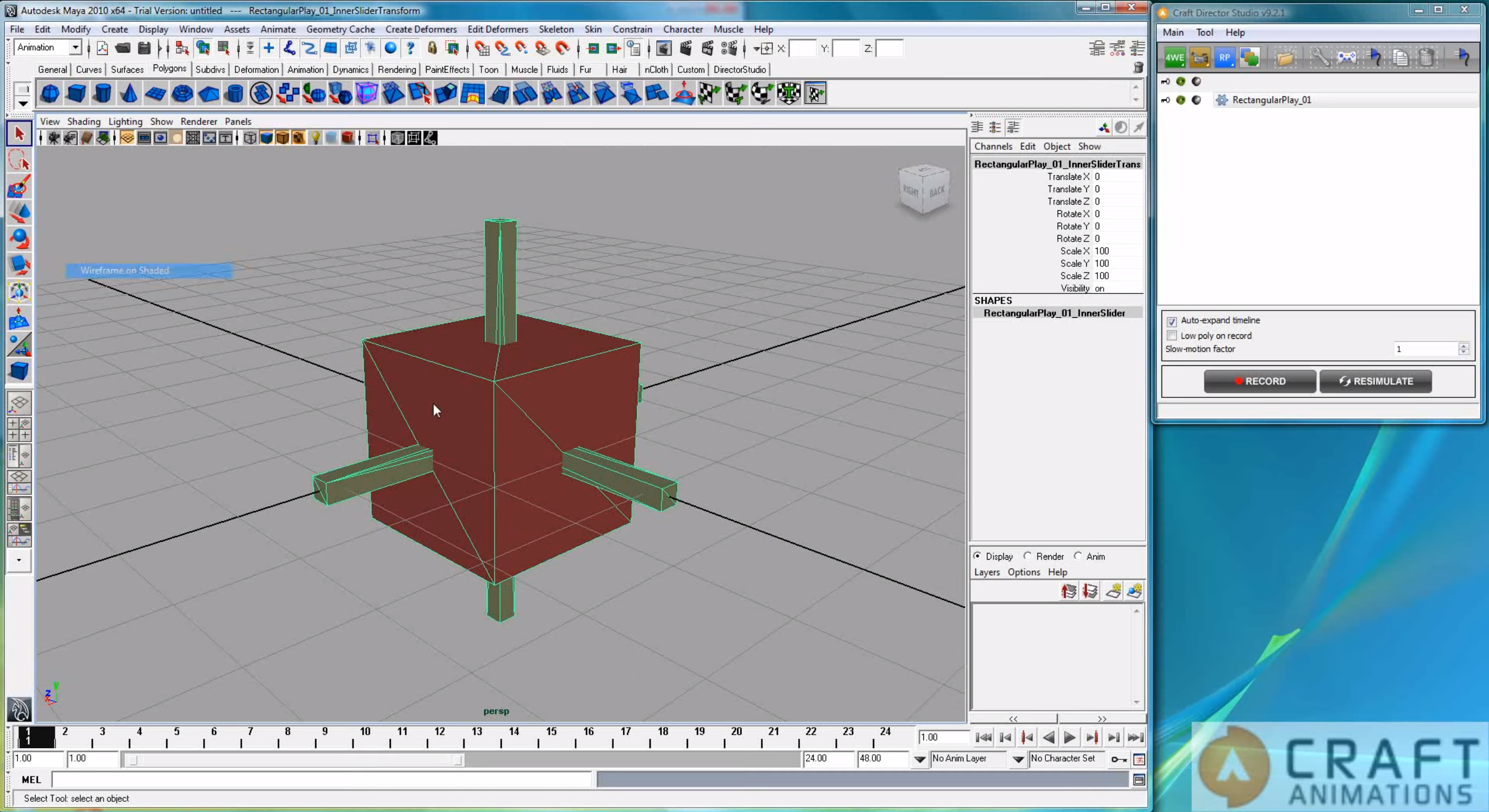 Craft RectangularPlay | Craft Animations | 3d animation plugins for 3ds ...