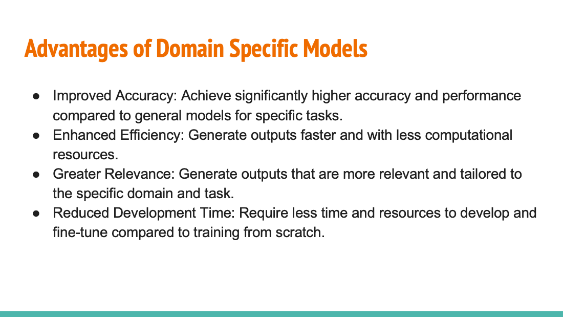 Generative AI Domain Specific Model Slides Generative AI Domain Specific Model Slides
