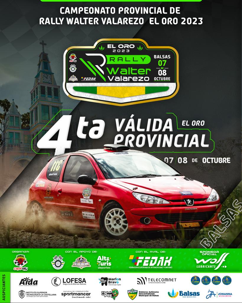 Inscripción Campeonato Provincial de Rally Walter Valarezo 4ta válida ...