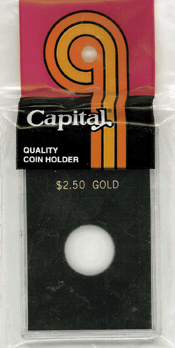 Capital Plastics $2.50 Gold CAPS Holder - Black - C.S.E.