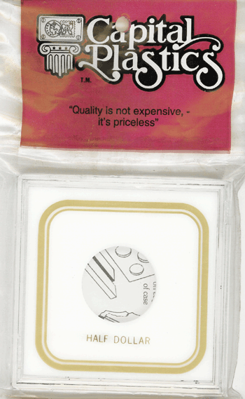 Capital Plastics Half Dollar VPX Coin Holder - White - C.S.E.