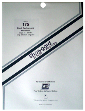 Showgard Stamp Mounts 175x264mm Black | Stamp Collecting Mounts