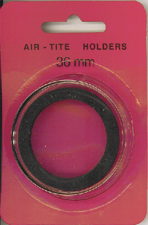 Air-tite 36 mm Ring Fit Coin Capsule: Black - CoinSupplyExpress