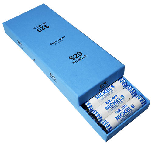 Guardhouse Coin Roll Storage Box for Nickels - Blue - C.S.E.