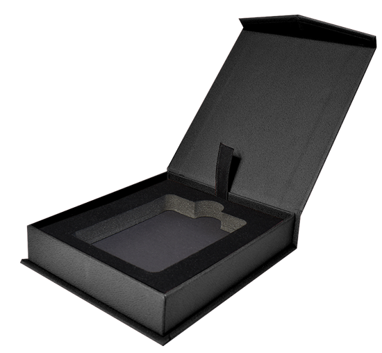 Magnetic Lid Display Box for 1 Coin Slab - Black - C.S.E.