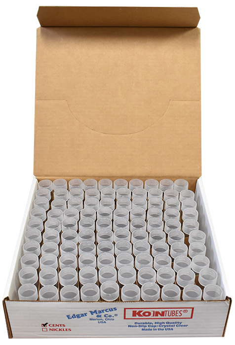 Edgar Marcus Quarter Coin Tube - 100 Pack
