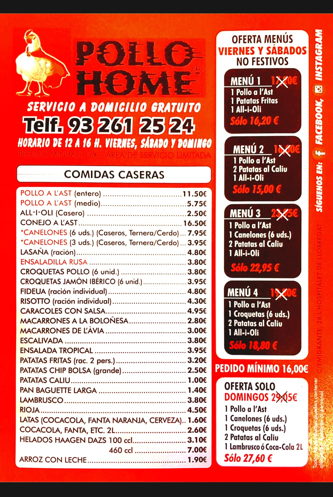 Pollo asado en Cornellá de Llobregat - Pollo Home