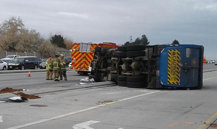 Garbage truck rollover on Bangerter Hwy. snarls rush-hour traffic ...