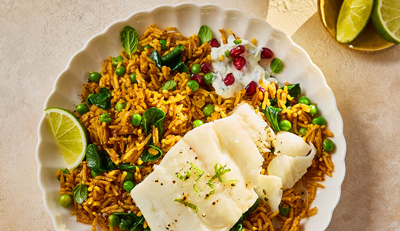 Haddock with Tandoori Baked Rice & Cucumber Yoghurt | Dunnes Stores ...