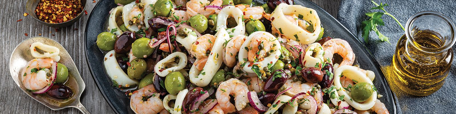 Mediterranean Calamari & Shrimp Seafood Salad - The Fresh Grocer
