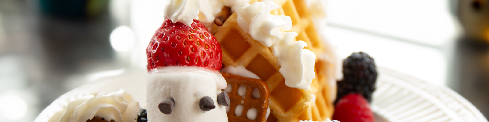 Waffle "Gingerbread" House with Fresh Fruit | Save-On-Foods