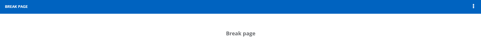 Break page (widget) – Databoom