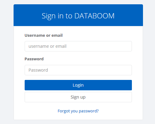 Login – Databoom