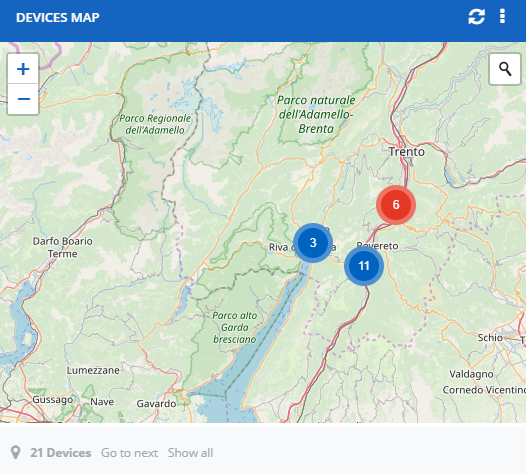 Devices map (widget) – Databoom