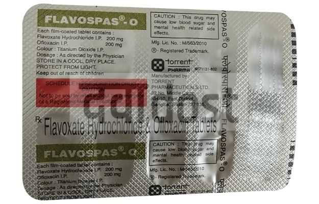 Buy Flavospas O 200mg/200mg Tablet 10s at 15% savings