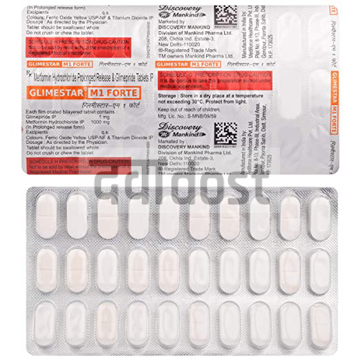 Zetaglim M Forte 1mg/1000mg Tablet 10s - Elinor Pharmaceuticals Pvt Ltd ...
