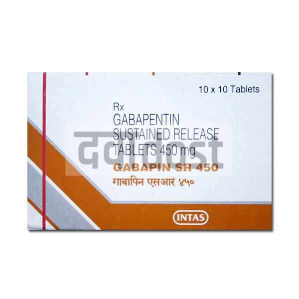 Buy Gabapin 450mg Tablet SR 10s at 15% savings
