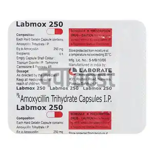 Buy Labmox 250mg Capsule at 23% savings