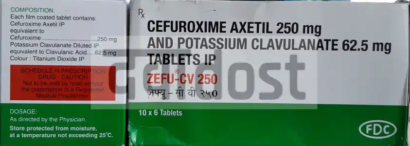 Buy Zefu CV 250mg Tablet 10s at 0% savings