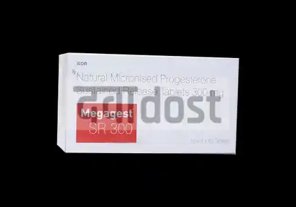 Buy Megagest 300mg Tablet SR at 24% savings