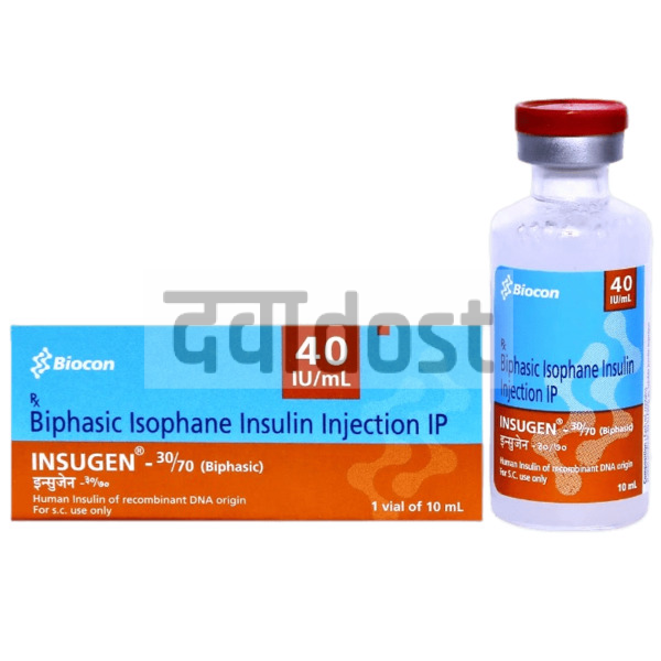 Buy Insugen 30/70 Solution for Injection 40IU/ml at 10% savings