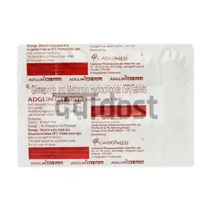Buy Adglim M Forte 1mg/1000mg Tablet 10s at 15% savings