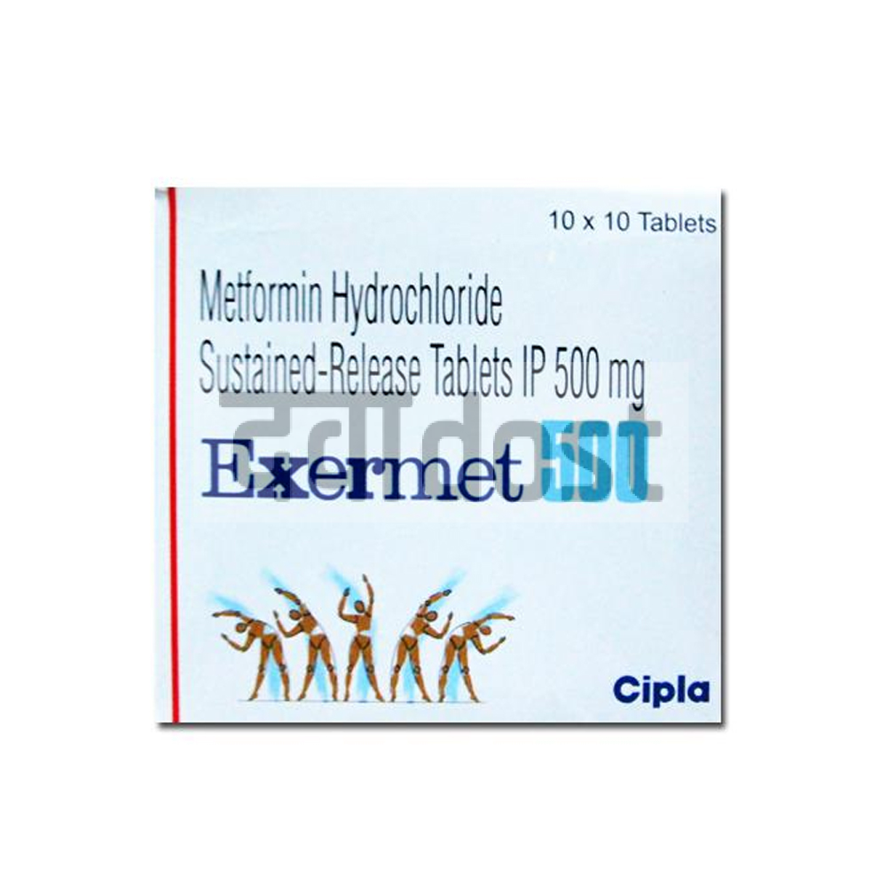 Buy Exermet 500mg Tablet SR 10s at 15% savings