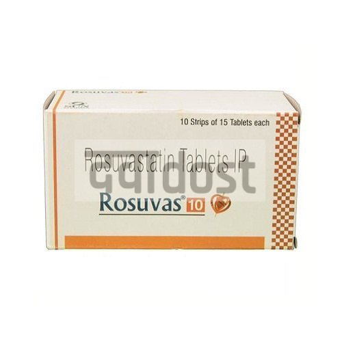 Buy Rosuvas 10mg Tablet 15s at 75% savings