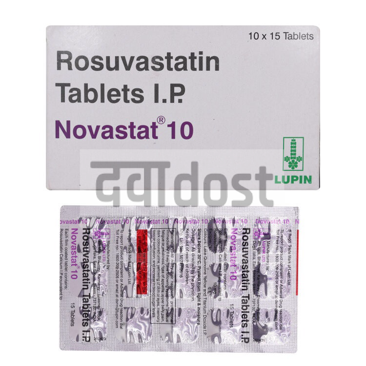 Buy Novastat 10mg Tablet 15s at 72% savings