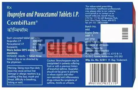 Buy Combiflam 400mg/325mg Tablet 20s at 41% savings