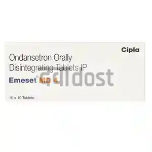 Buy Emeset 4mg Tablet MD 10s at 60% savings