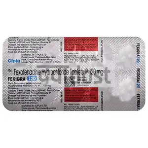 Buy Fexigra 120mg Tablet 10s at 48% savings