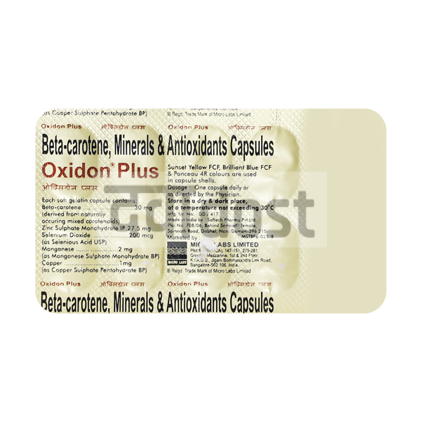 Buy Oxidon Plus Capsule 10s at 72% savings