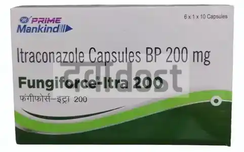 Buy Fungiforce Itra 200mg Capsule 10s at 74% savings