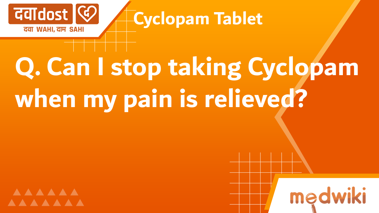 Cyclopam Tablet 10s - Indoco Remedies Ltd | Buy generic medicines at ...