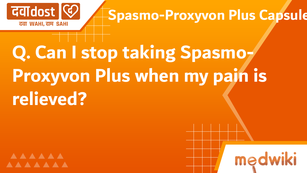Spasmo-Proxyvon Plus Capsule - Wockhardt Ltd | Buy generic medicines at ...
