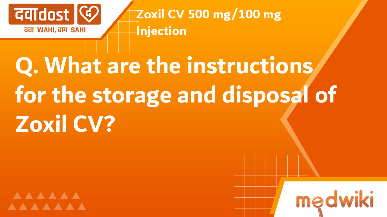 Zoxil CV 500 mg/100 mg Injection - Medley Pharmaceuticals | Buy generic ...