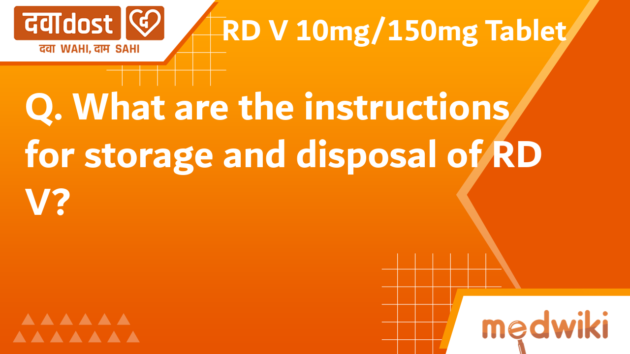 RD V 10mg/150mg Tablet - Brawn Laboratories Ltd | Buy generic medicines ...
